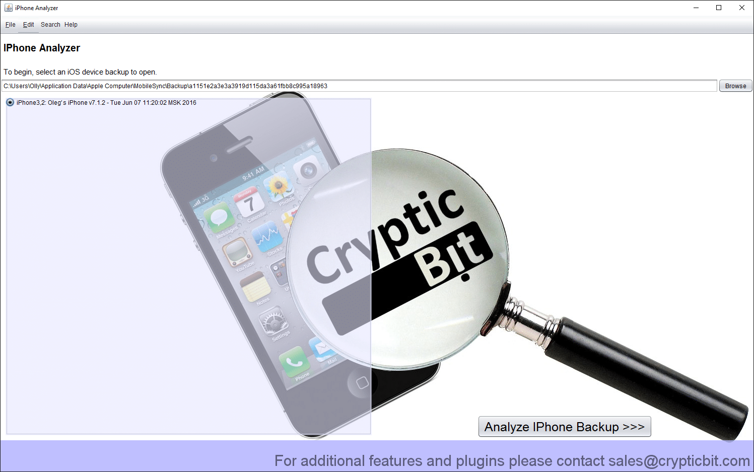iTunes backup forensic analysis - Resources for Sextortion and Online ...